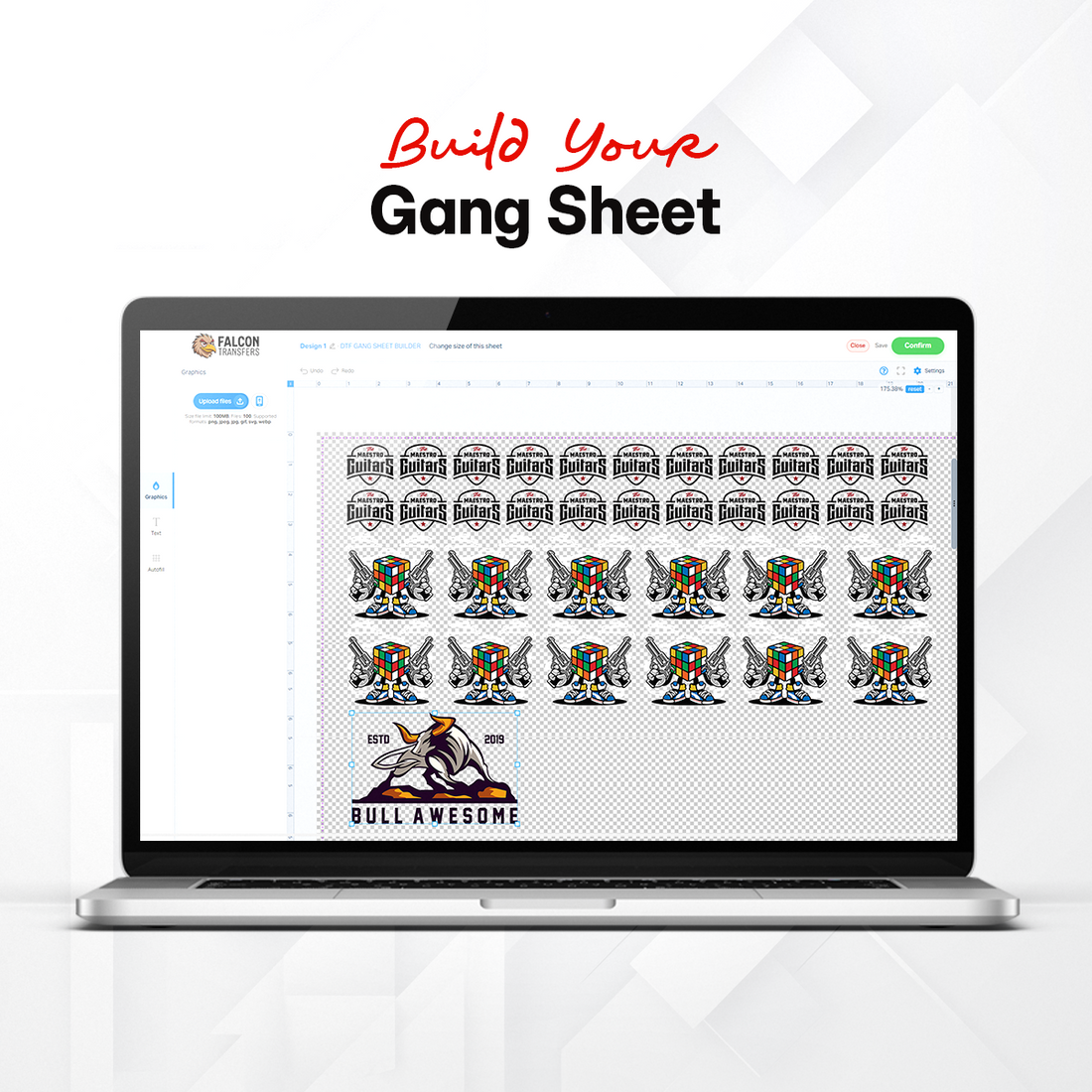 Gang Sheet DTF Builder - Create Your Own Gang Sheet – Falcon Transfers